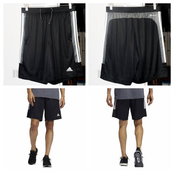 adidas | Shorts | Blackgray White Adidas Mens 3 Stripes Active Short ...